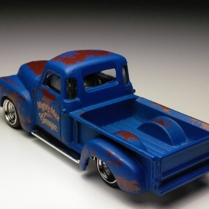 2020 Hot Wheels Blue Rusty 52 Chevy Mighty Max Garage. (custom Real ...