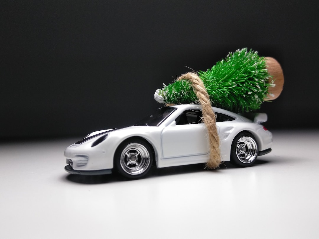 Porsche 911 Carrying Christmas Tree Car Christmas Ornament - Etsy