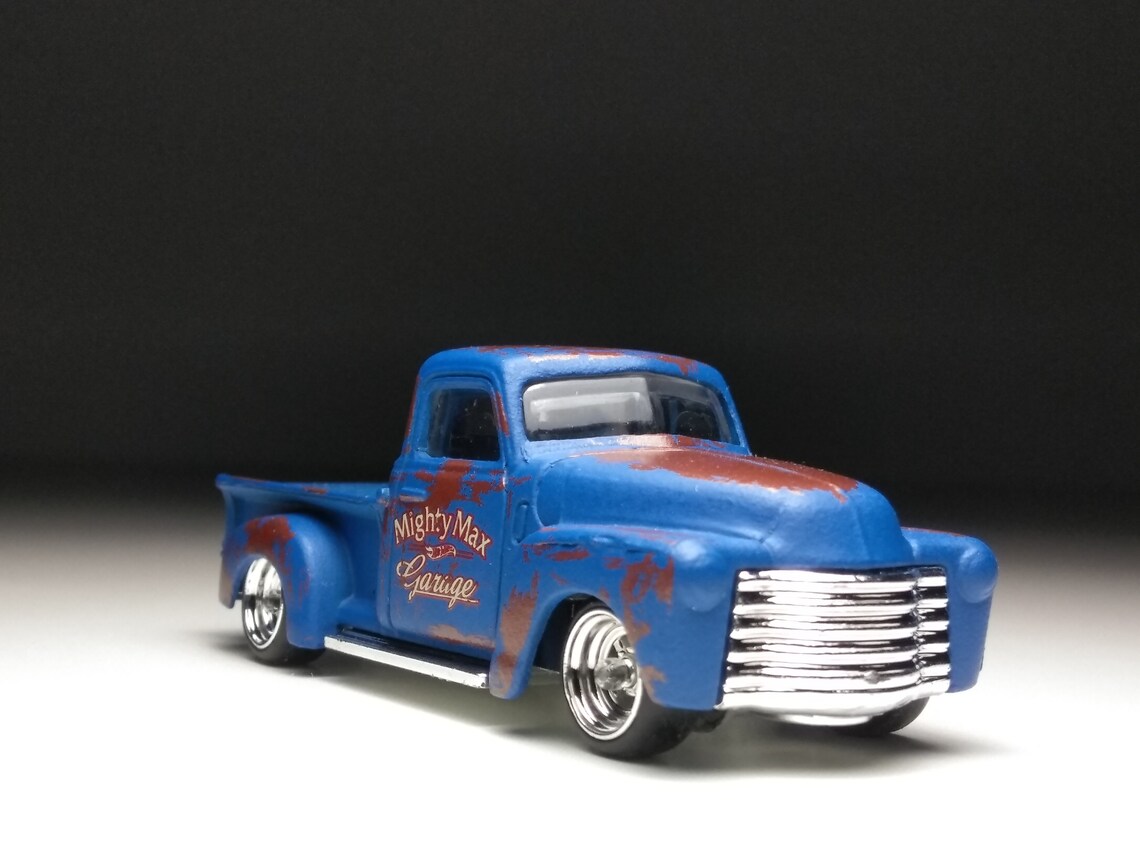 2020 Hot Wheels Blue Rusty 52 Chevy Mighty Max Garage. custom - Etsy