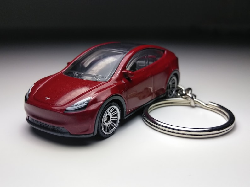 Tesla Model Y Matchbox Keychain - Etsy