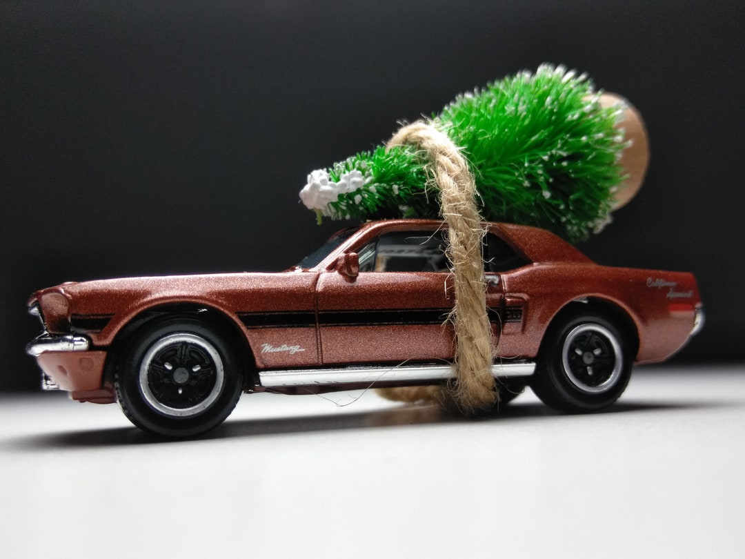 1968 Ford Mustang Carrying Christmas Tree, Car Christmas Ornament - Etsy