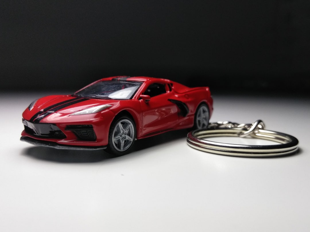 Chevrolet Corvette C8 Red Keychain - Etsy