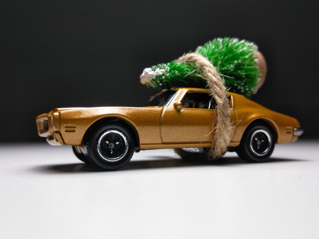 1971 Pontiac Firebird Carrying Christmas Tree, Car Christmas Ornament ...
