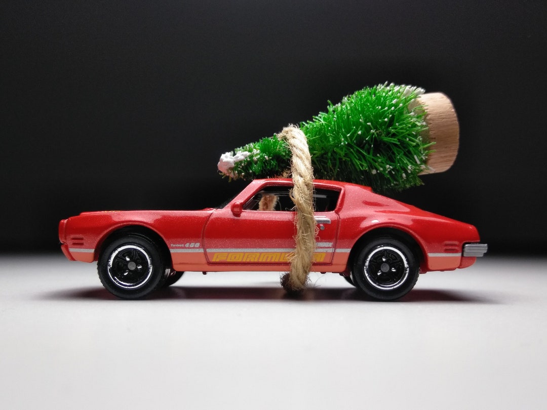 1971 Pontiac Firebird Carrying Christmas Tree, Car Christmas Ornament ...