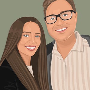 Custom Cartoon Couple Digital Poster | Gifts for Friends | Wedding Idea ...