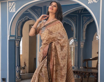 Sanganeri Print Saree - Etsy