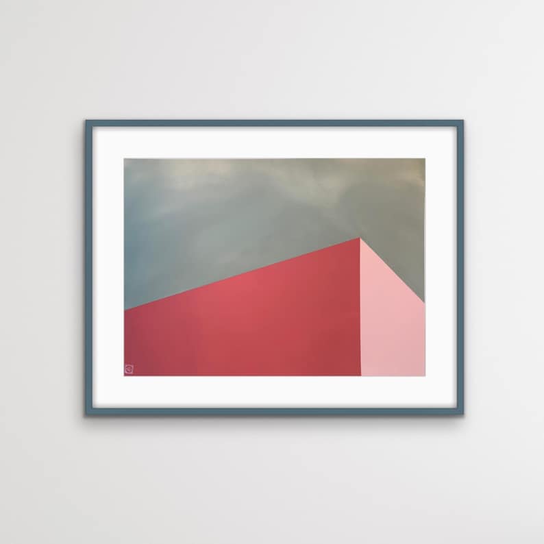 Minimalist Wall Art Original Painting Geometric Abstract City Urban ...