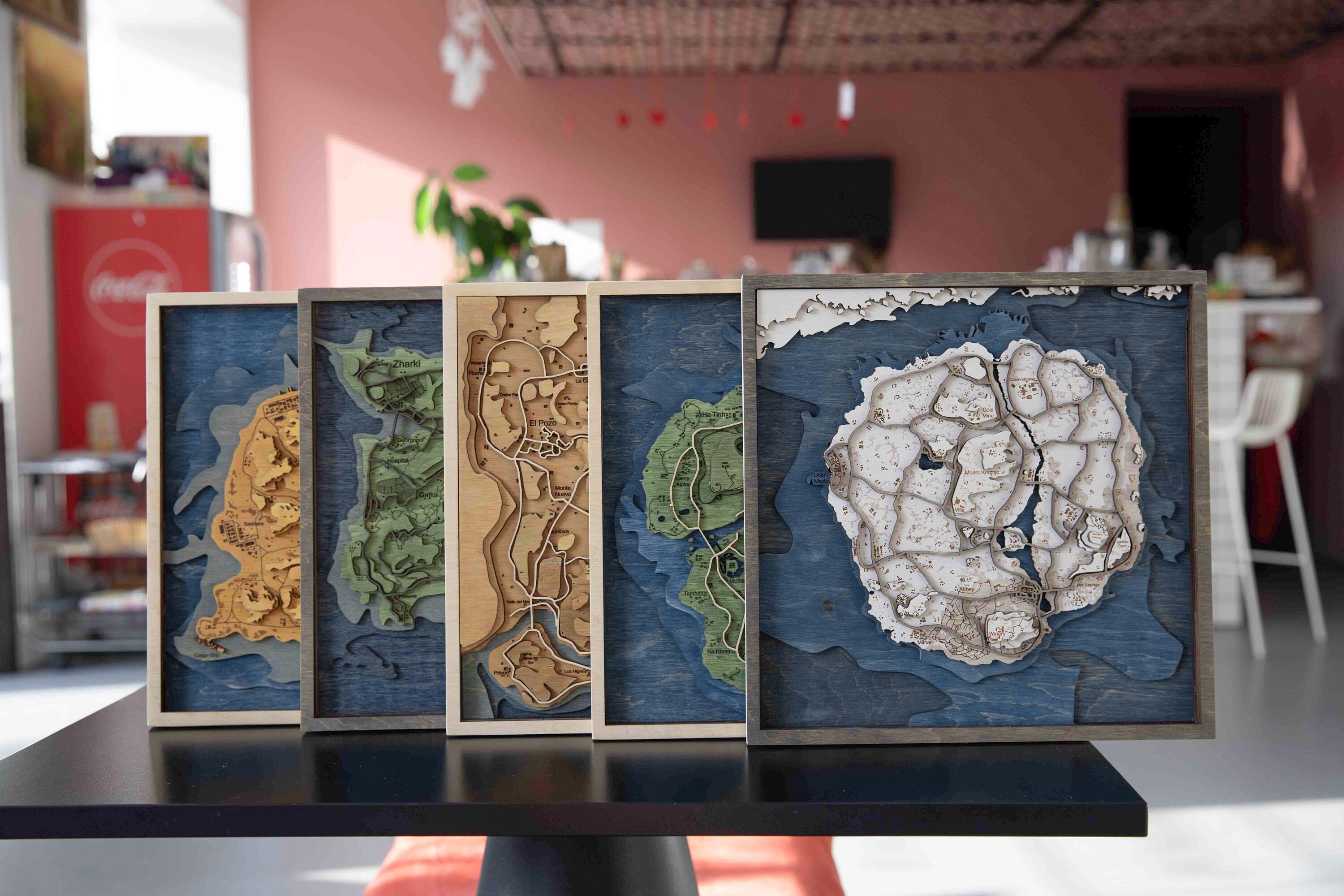 Wooden Vikendi 3D Game Map Gamer's Gift Multilayer Laser - Etsy