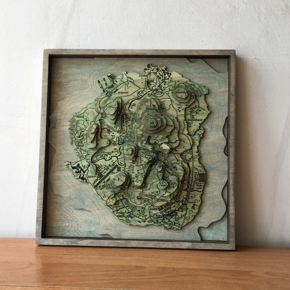 Recreation of Caldera Game Map Christmas Gift Custom Map - Etsy