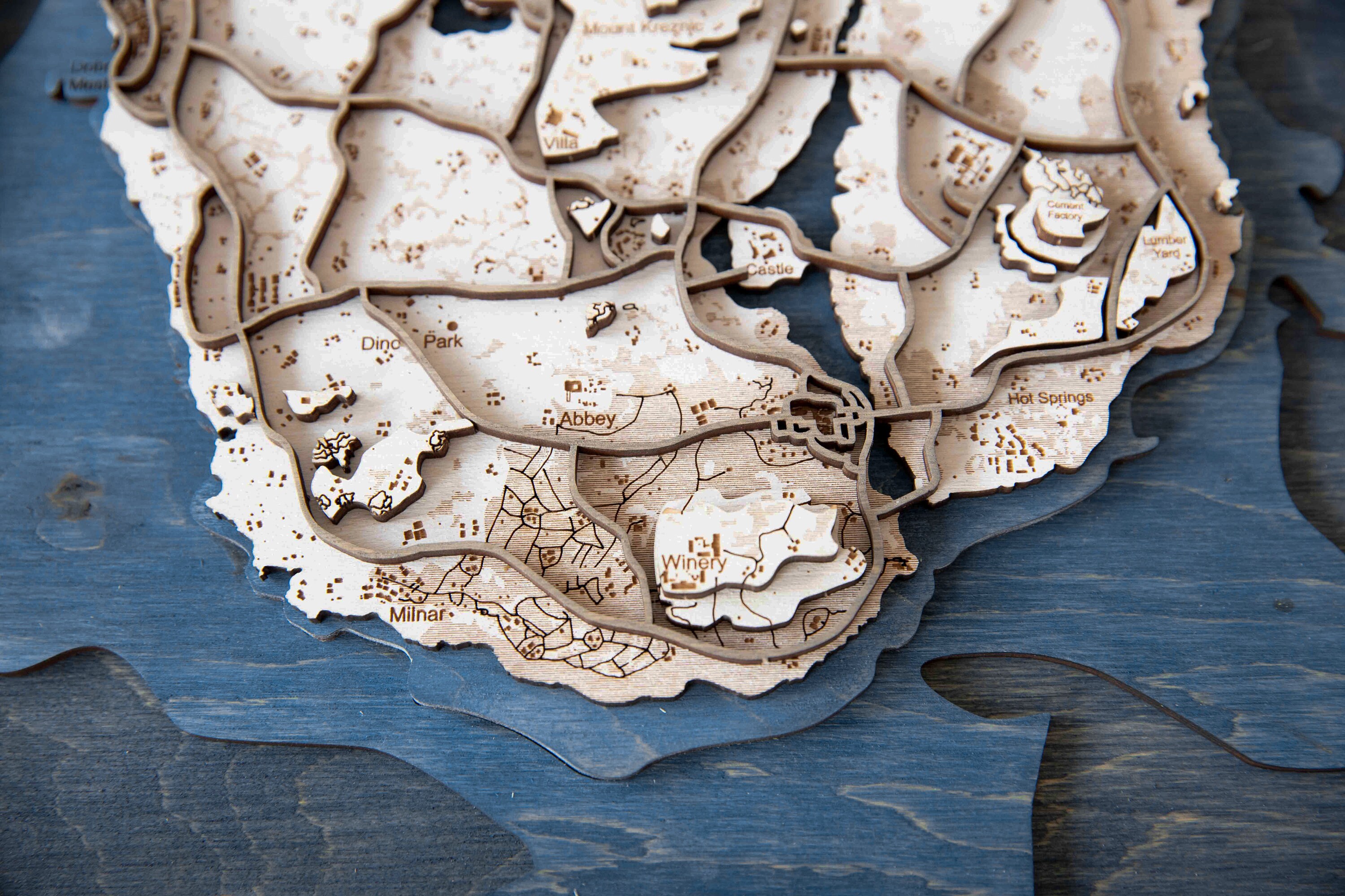 Wooden Vikendi 3D Game Map Gamer's Gift Multilayer Laser - Etsy