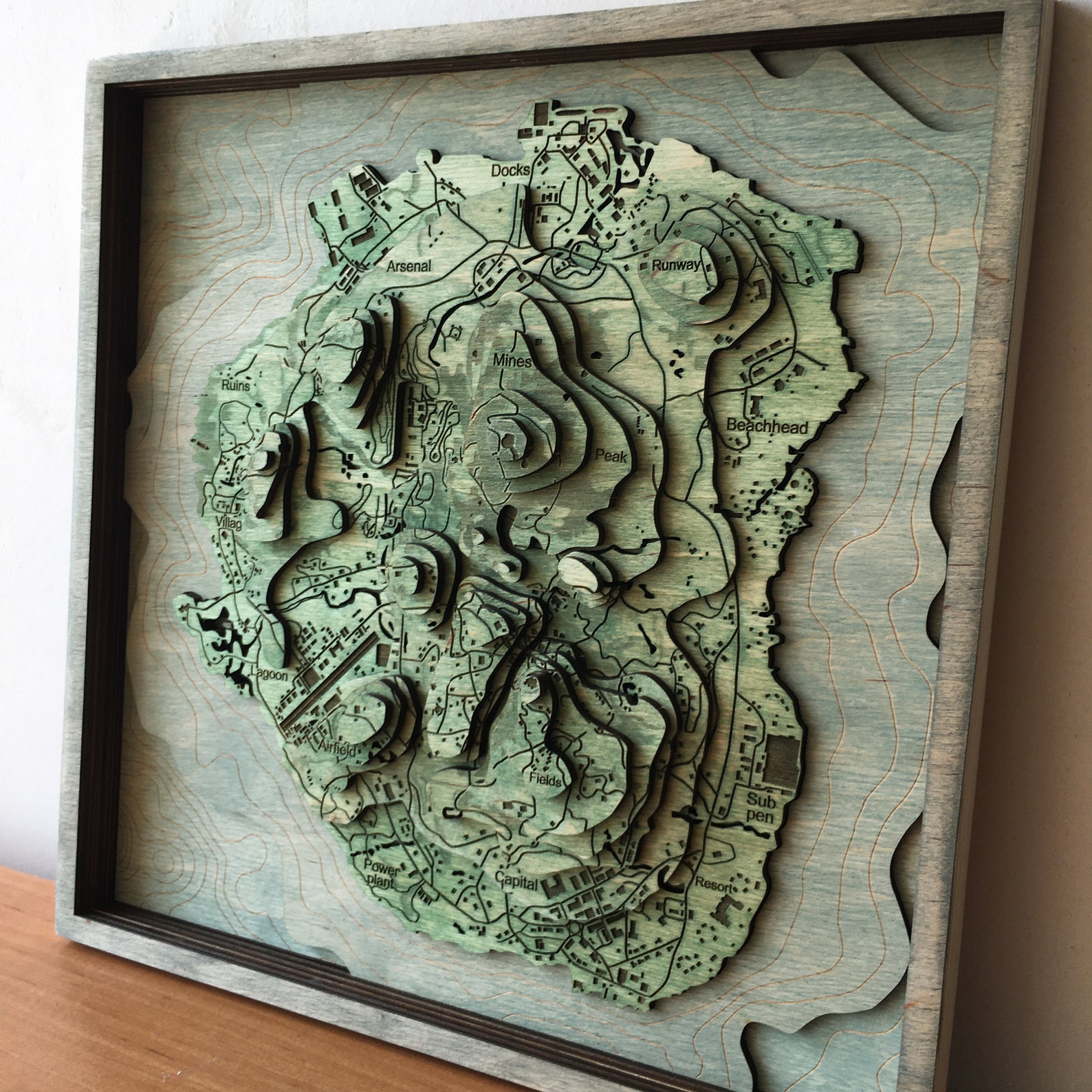 Recreation of Caldera Game Map Christmas Gift Custom Map - Etsy