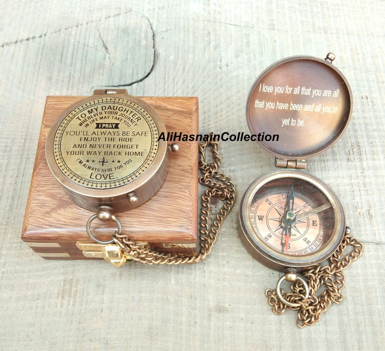 To My Daughter Personalized Compass, Mother Daughter Gift, Engraved ...