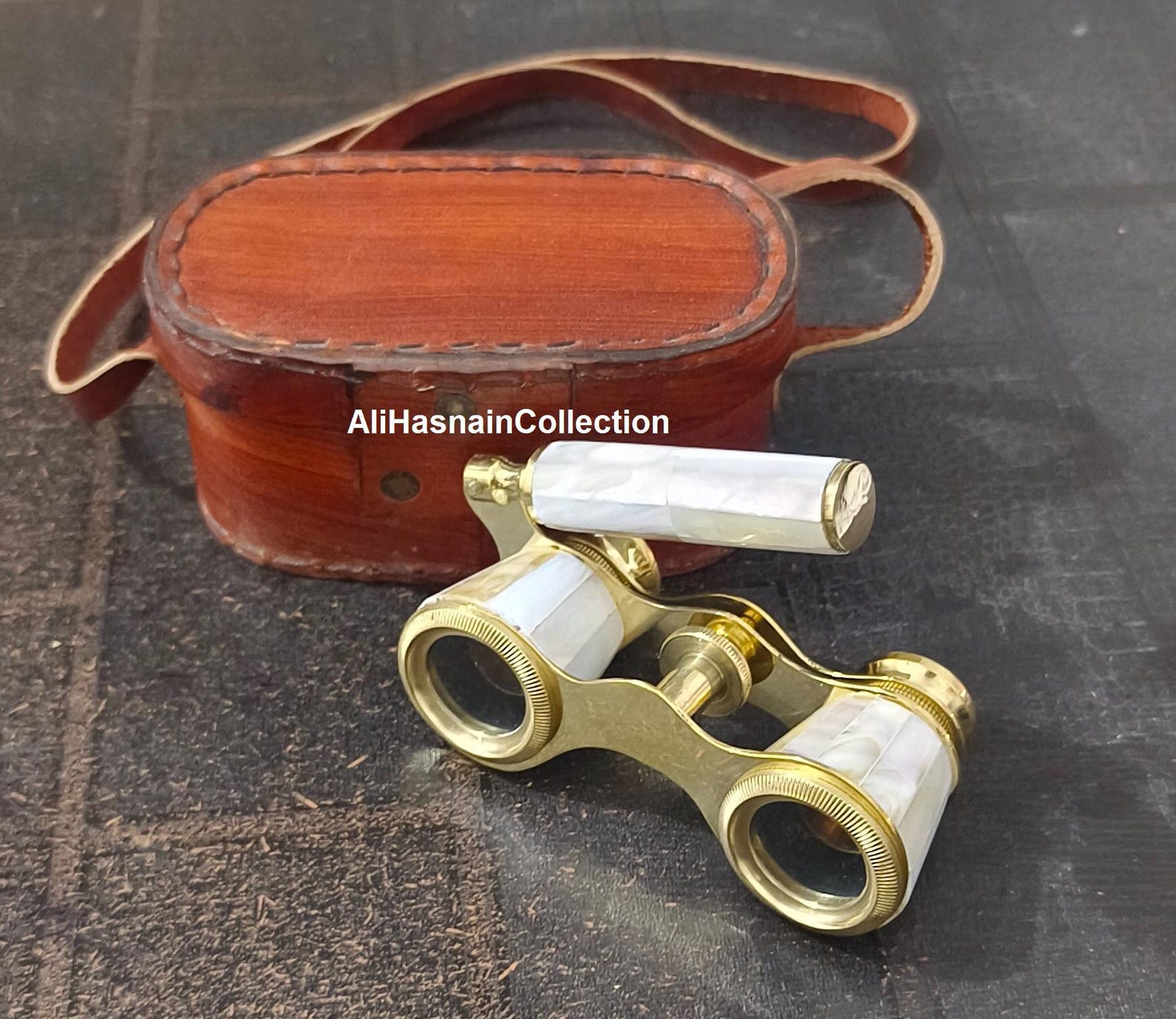 Antique Brass Opera Glasses Mother of Pearl and Scope Spyglass for ...
