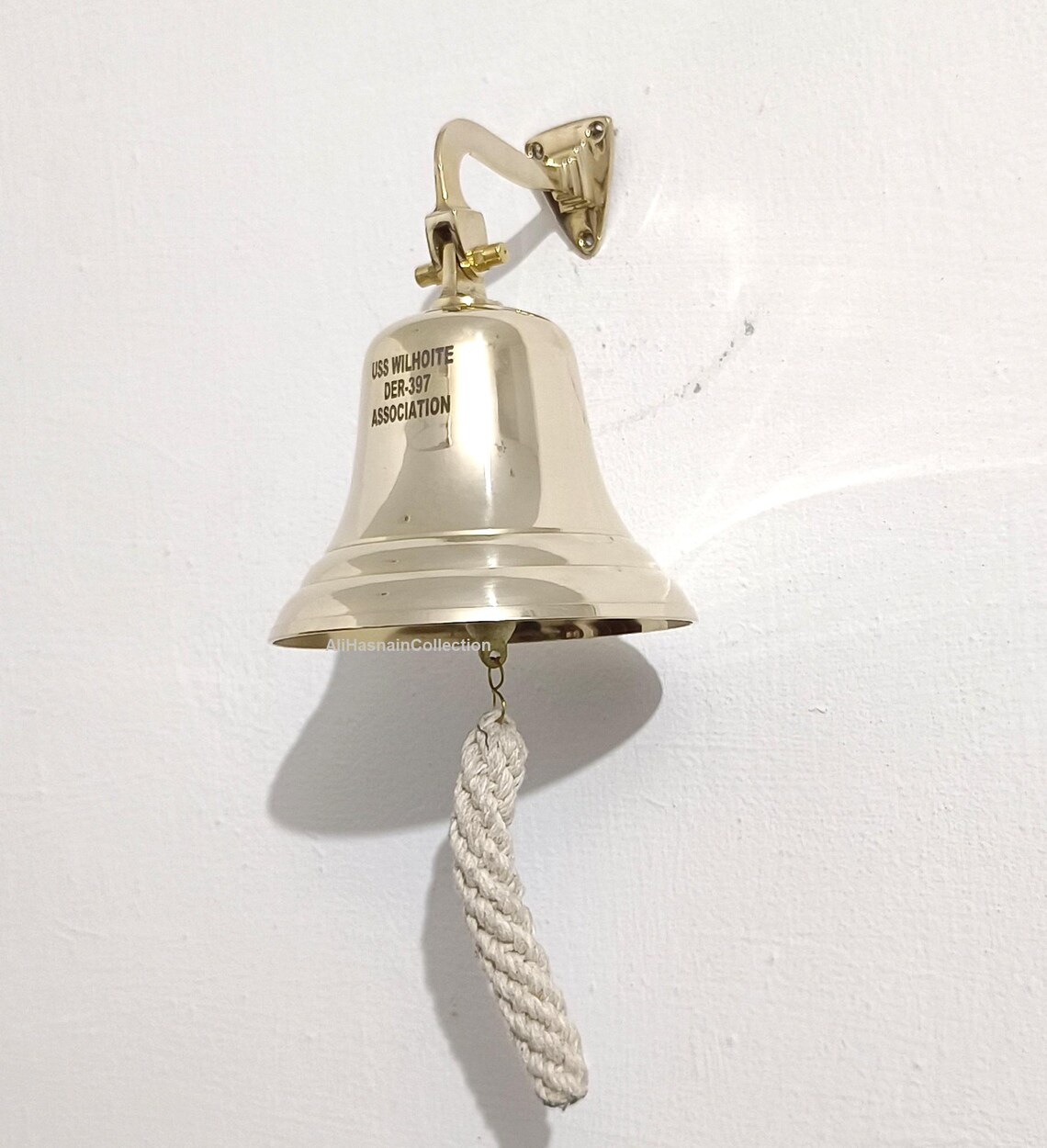 Personalized Brass Bell, Engraved School Wall Hanging Bell Indoor ...