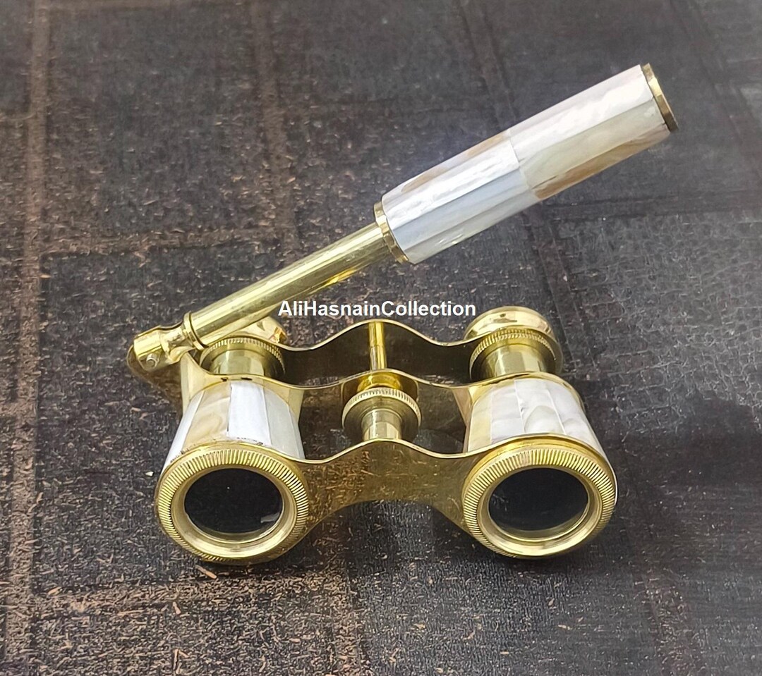 Brass Opera Glasses I Mother of Pearl Accents Binocular I Functional ...