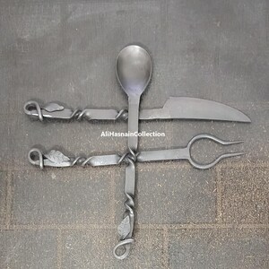 Viking Cutlery, Hand Forged Dinner Set, Rustic Kitchen, Kitchen ...