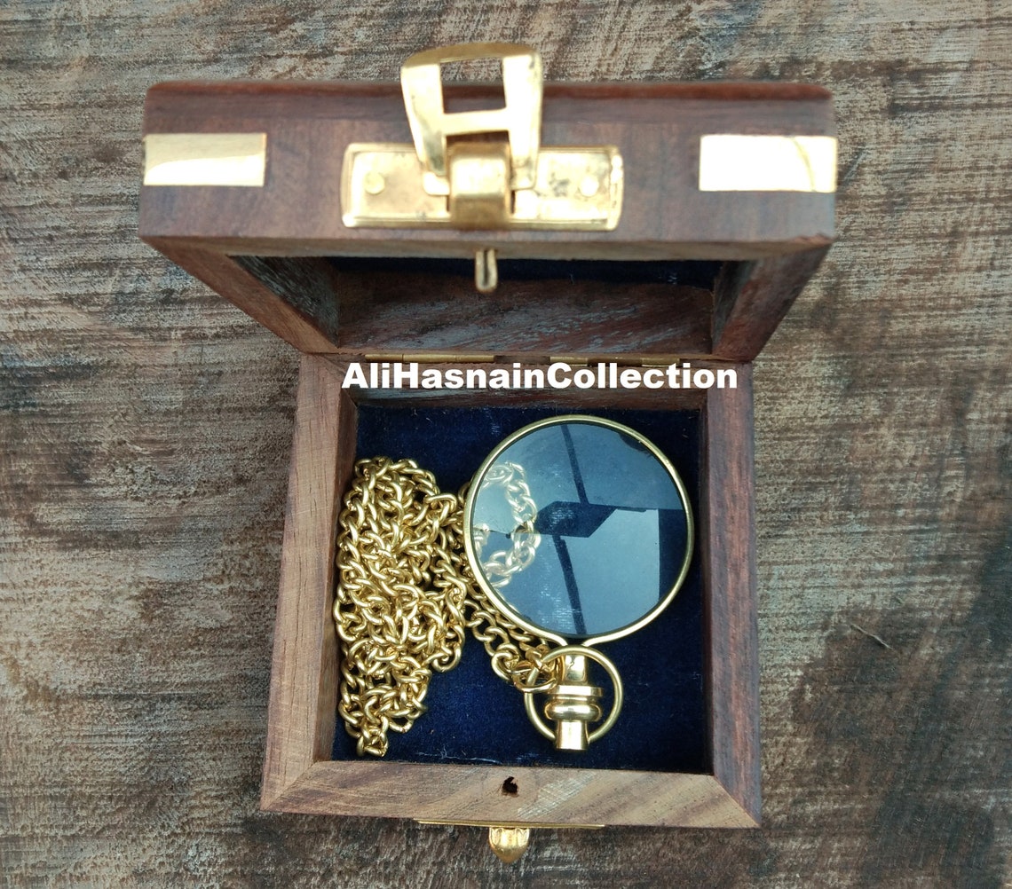Brass Monocle Necklace Magnifying Glass Necklace Pendent - Etsy