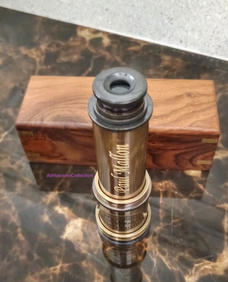 Personalized Handmade Working Telescope, Engraved Spyglass Telescope ...