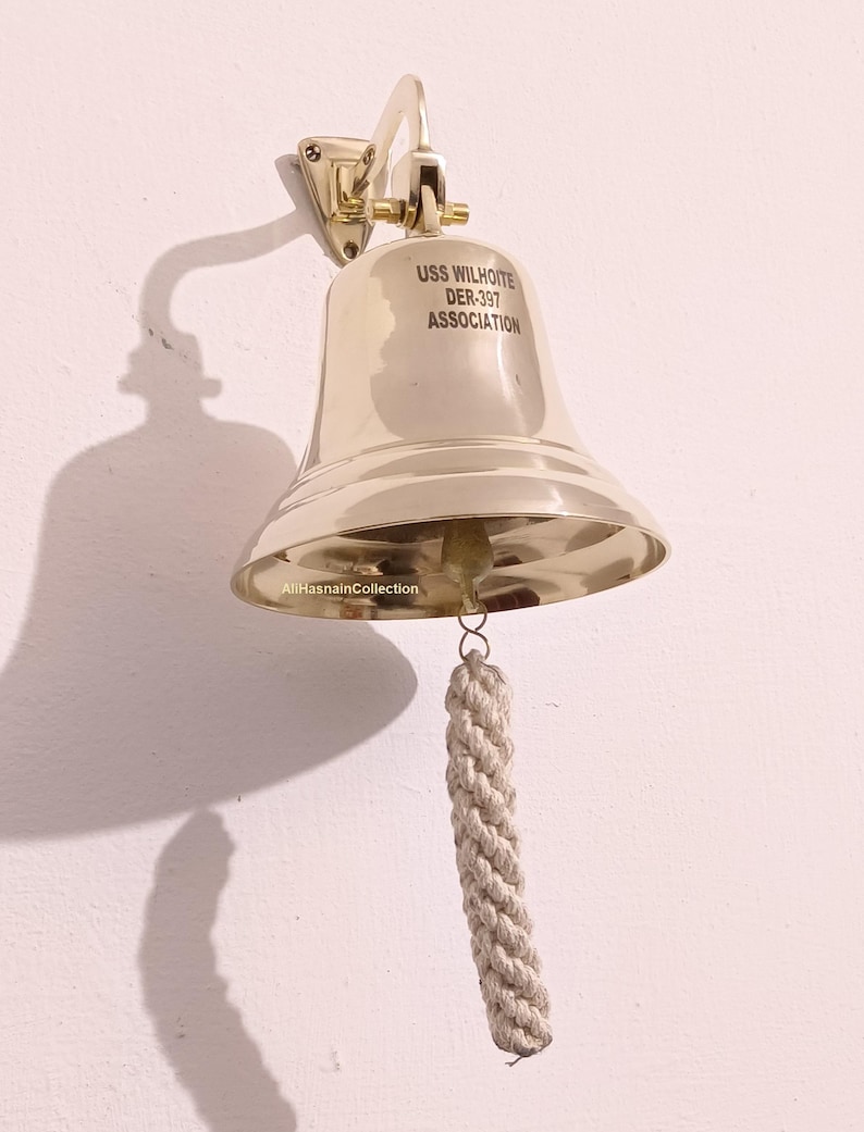 Personalized Brass Bell, Engraved School Wall Hanging Bell Indoor ...
