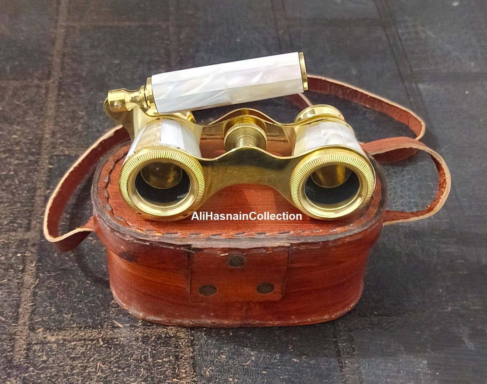 Antique Brass Opera Glasses Mother of Pearl and Scope Spyglass for ...