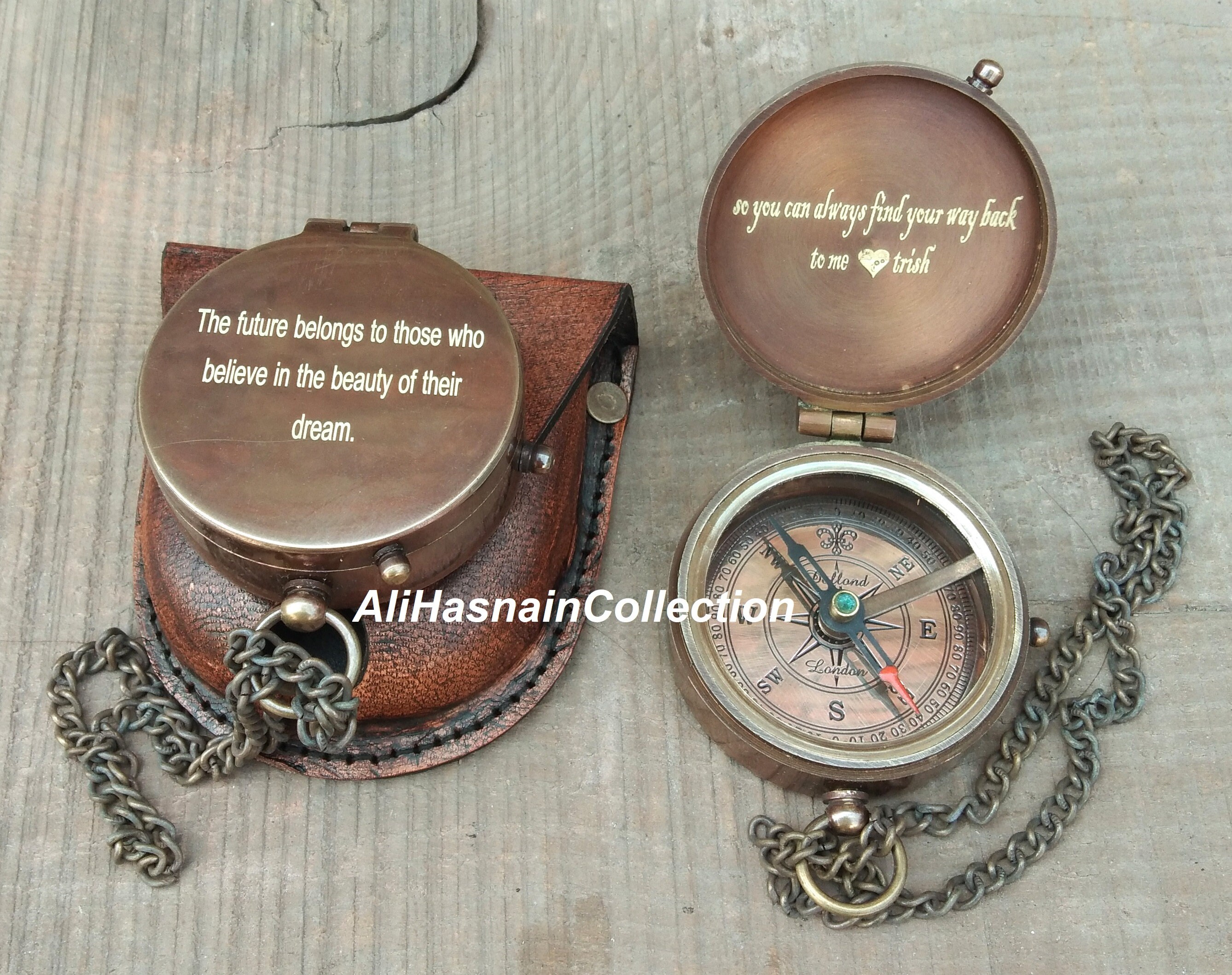 Compass Personalized Compass Engraved Working Compass | Etsy