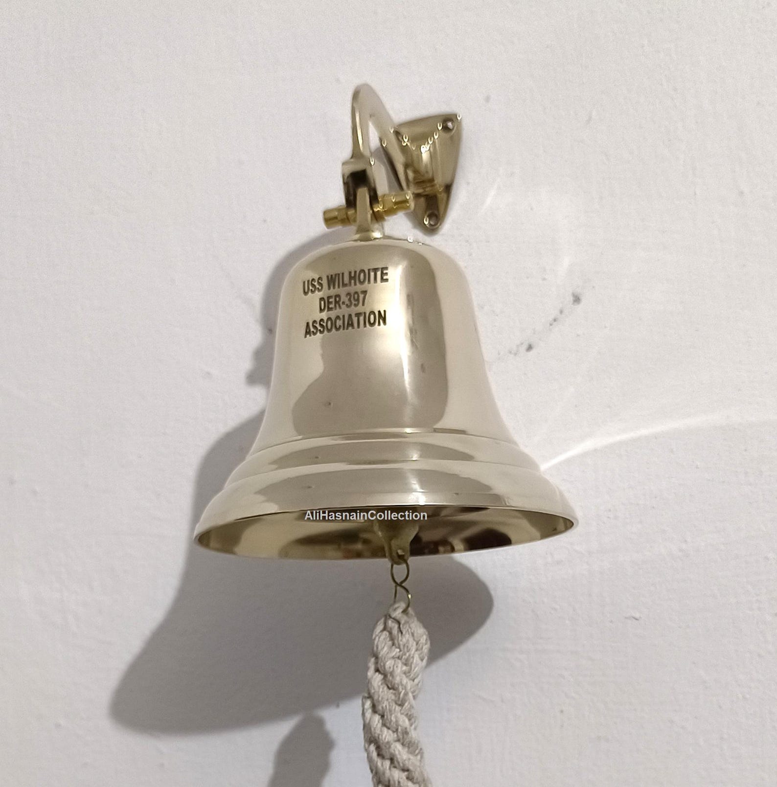 Personalized Brass Bell, Engraved School Wall Hanging Bell Indoor ...