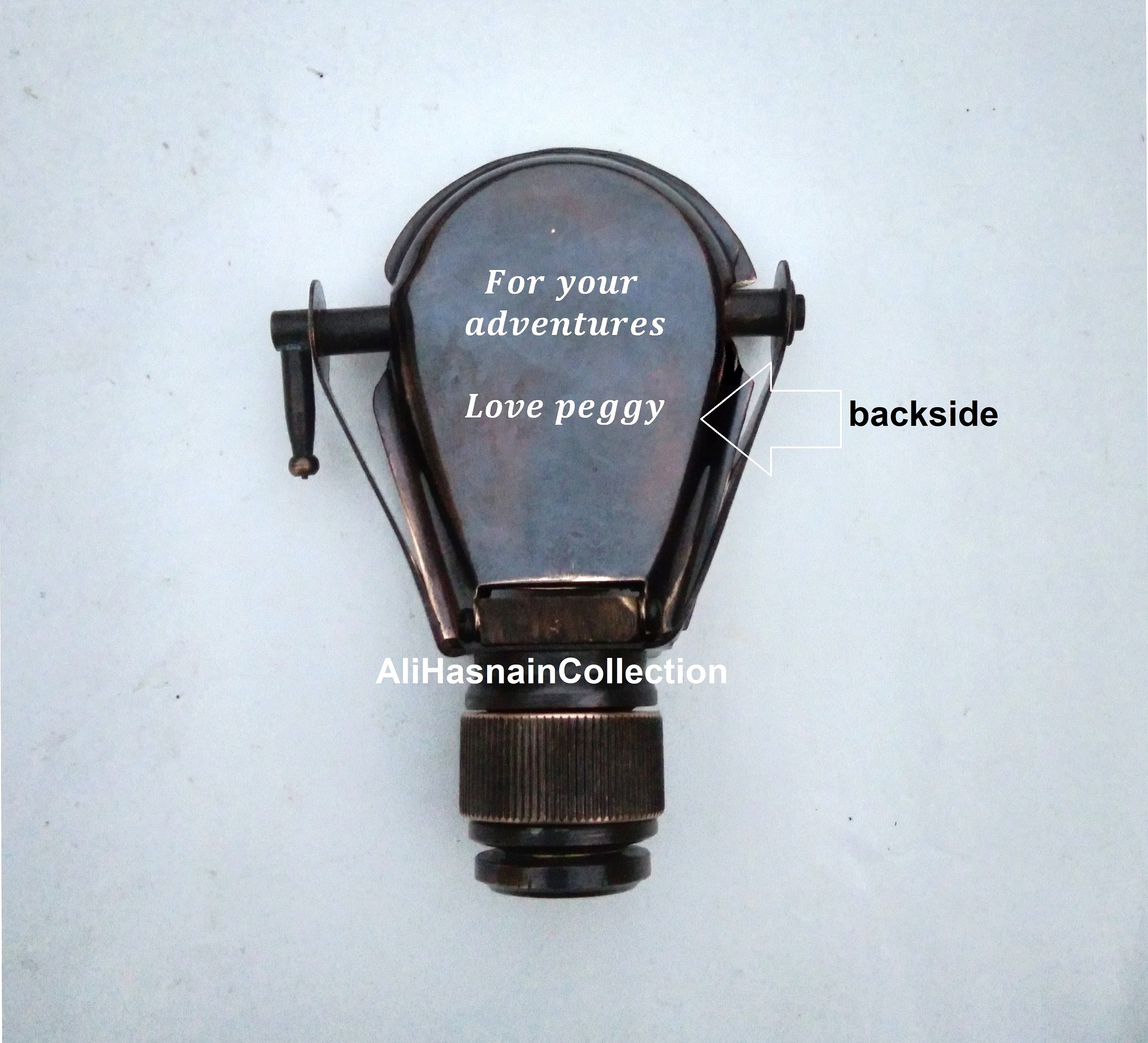 Personalized Solid Brass MONOCULAR 4" Travelling Telescope Binoculars ...