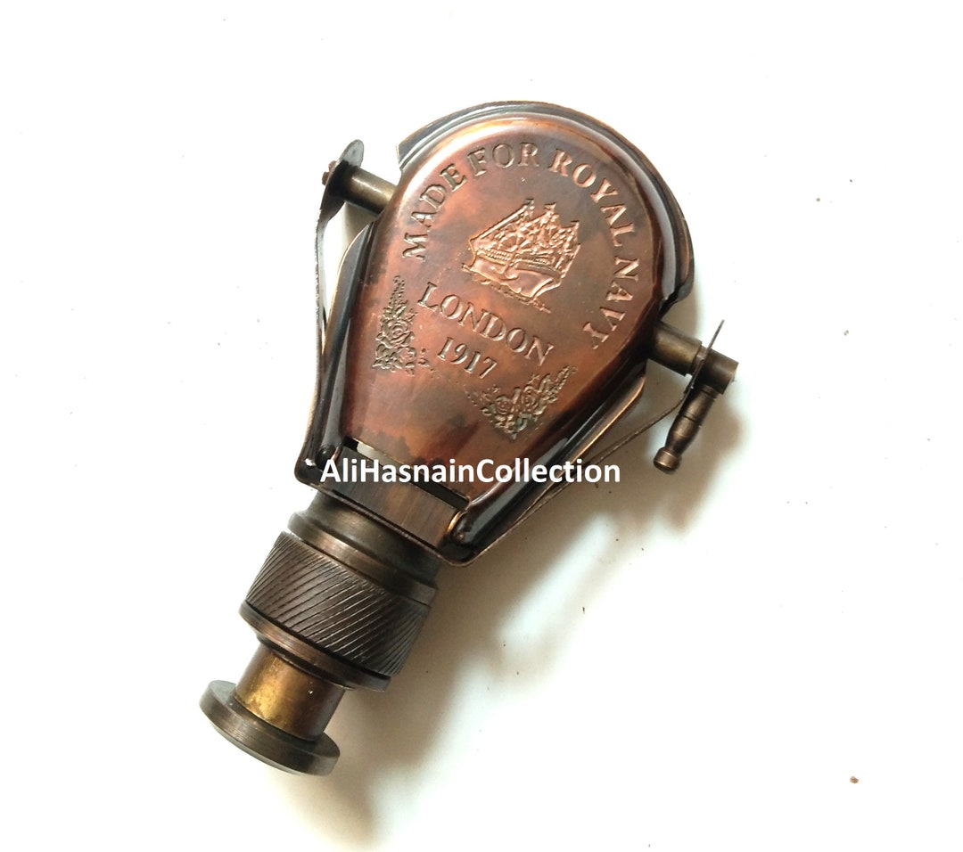 Personalized Solid Brass MONOCULAR 4" Travelling Telescope Binoculars ...