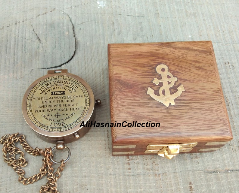 To My Daughter Personalized Compass, Mother Daughter Gift, Engraved ...