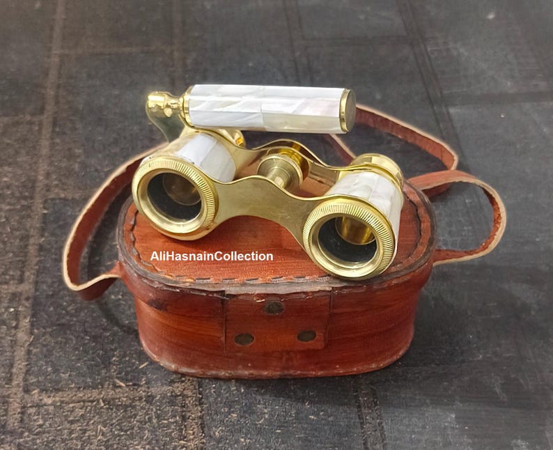 Antique Brass Opera Glasses Mother of Pearl and Scope Spyglass for ...