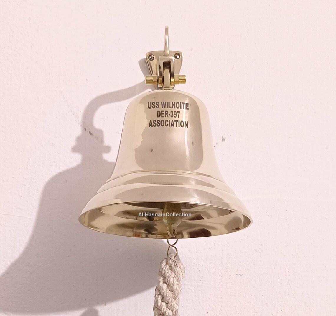 Personalized Brass Bell, Engraved School Wall Hanging Bell Indoor ...