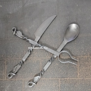 Viking Cutlery, Hand Forged Dinner Set, Rustic Kitchen, Kitchen ...
