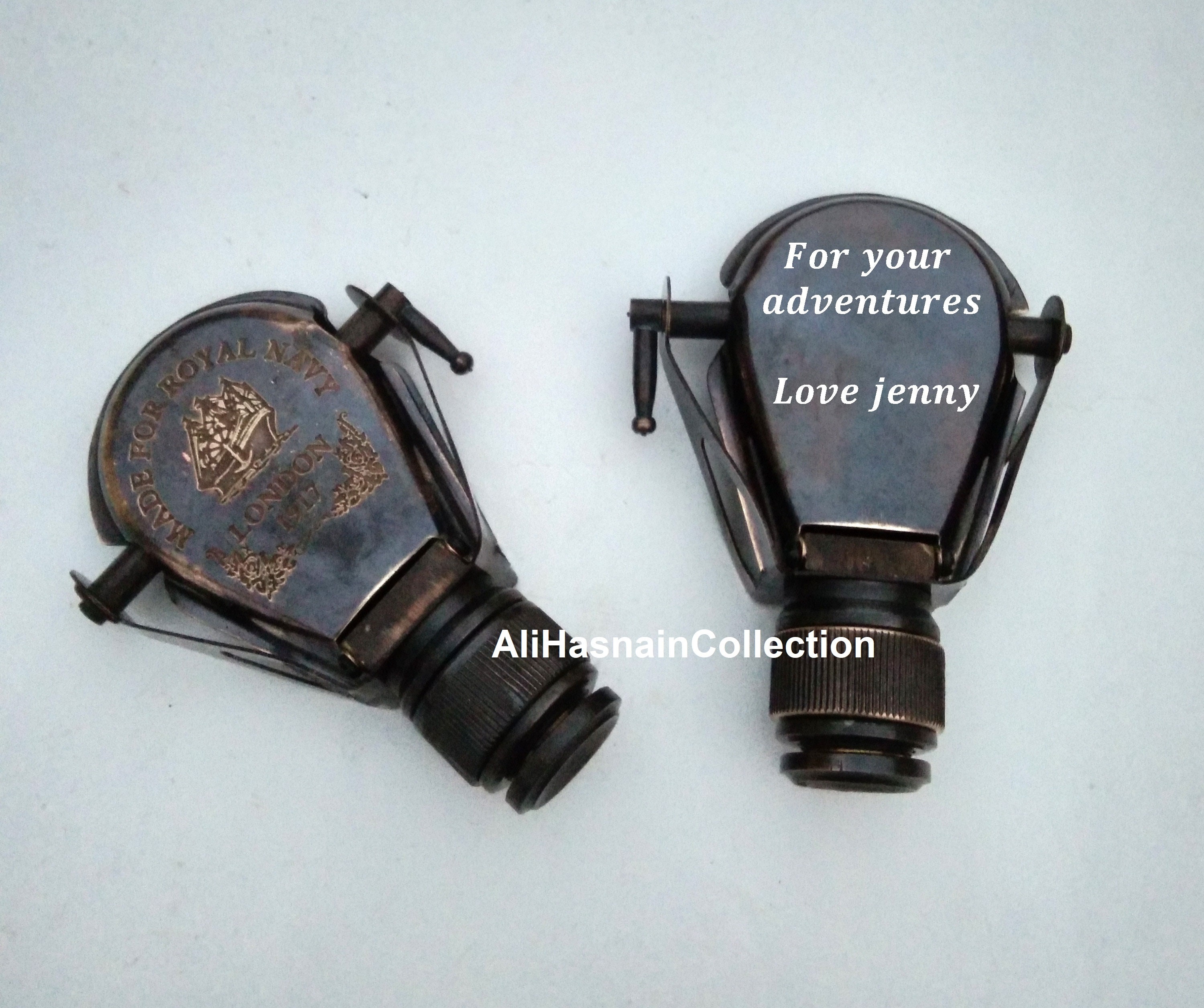 Personalized Solid Brass MONOCULAR 4" Travelling Telescope Binoculars ...