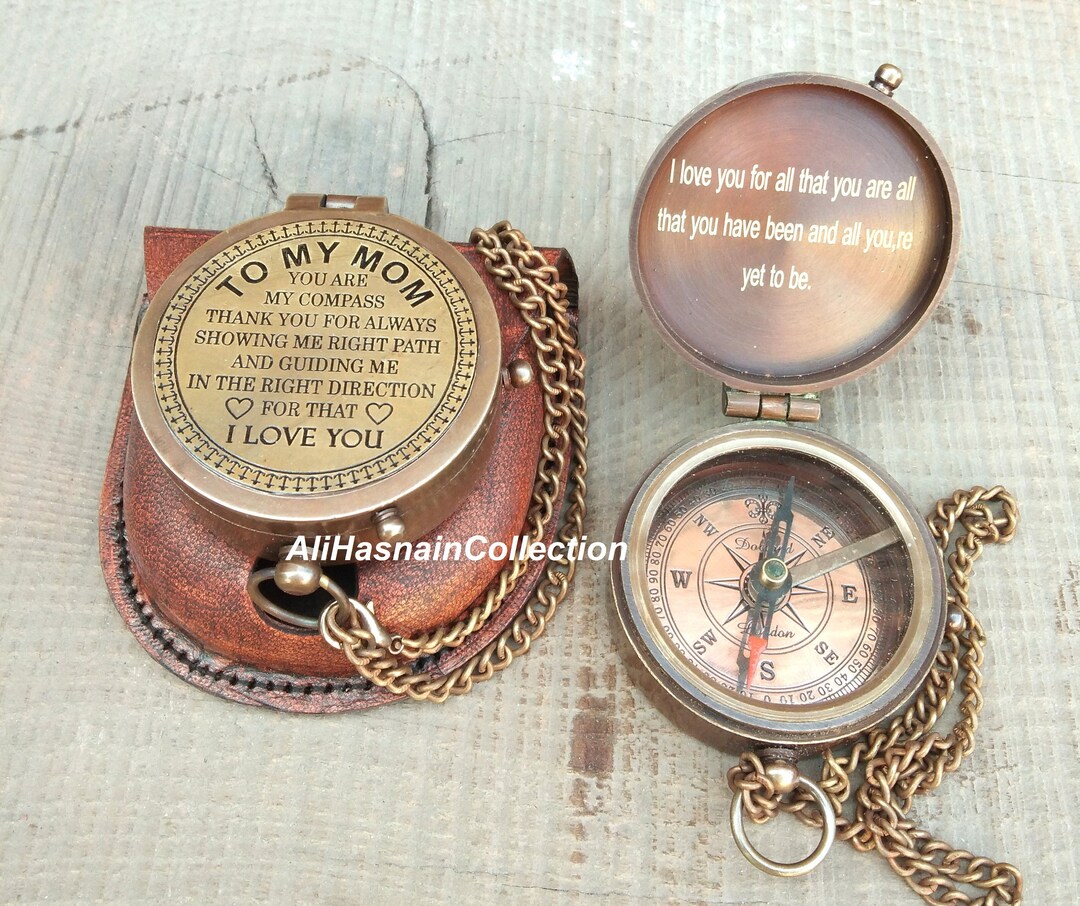 To My Mom Personalized Compass Son to Mother Gift Daughter - Etsy