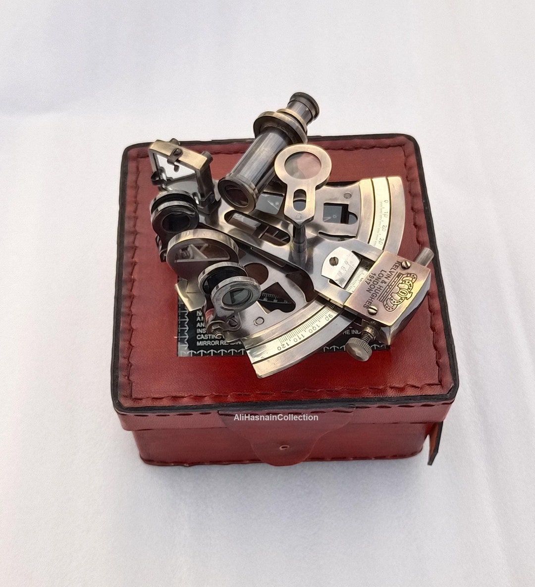 Brass Nautical Working Sextant, Antique Maritime Navigational ...