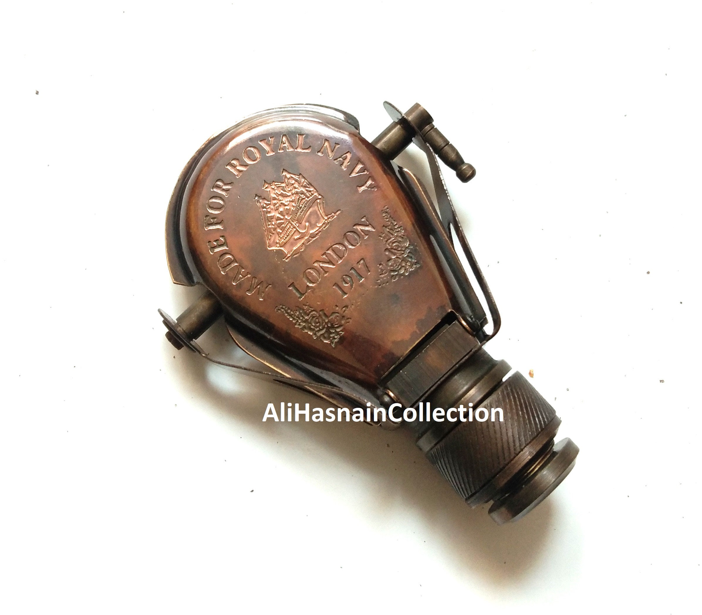 Personalized Solid Brass MONOCULAR 4" Travelling Telescope Binoculars ...
