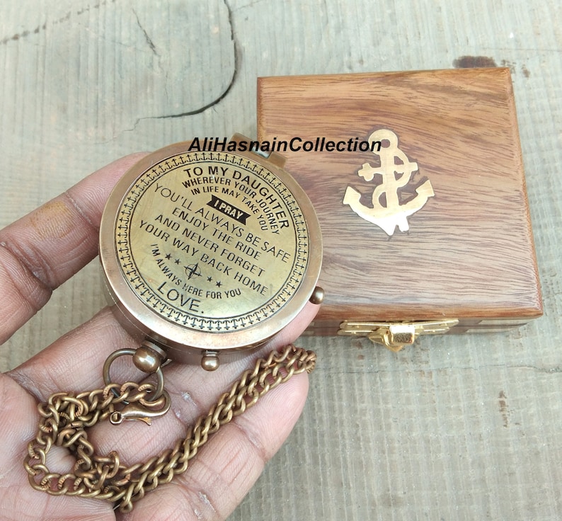 To My Daughter Personalized Compass, Mother Daughter Gift, Engraved ...