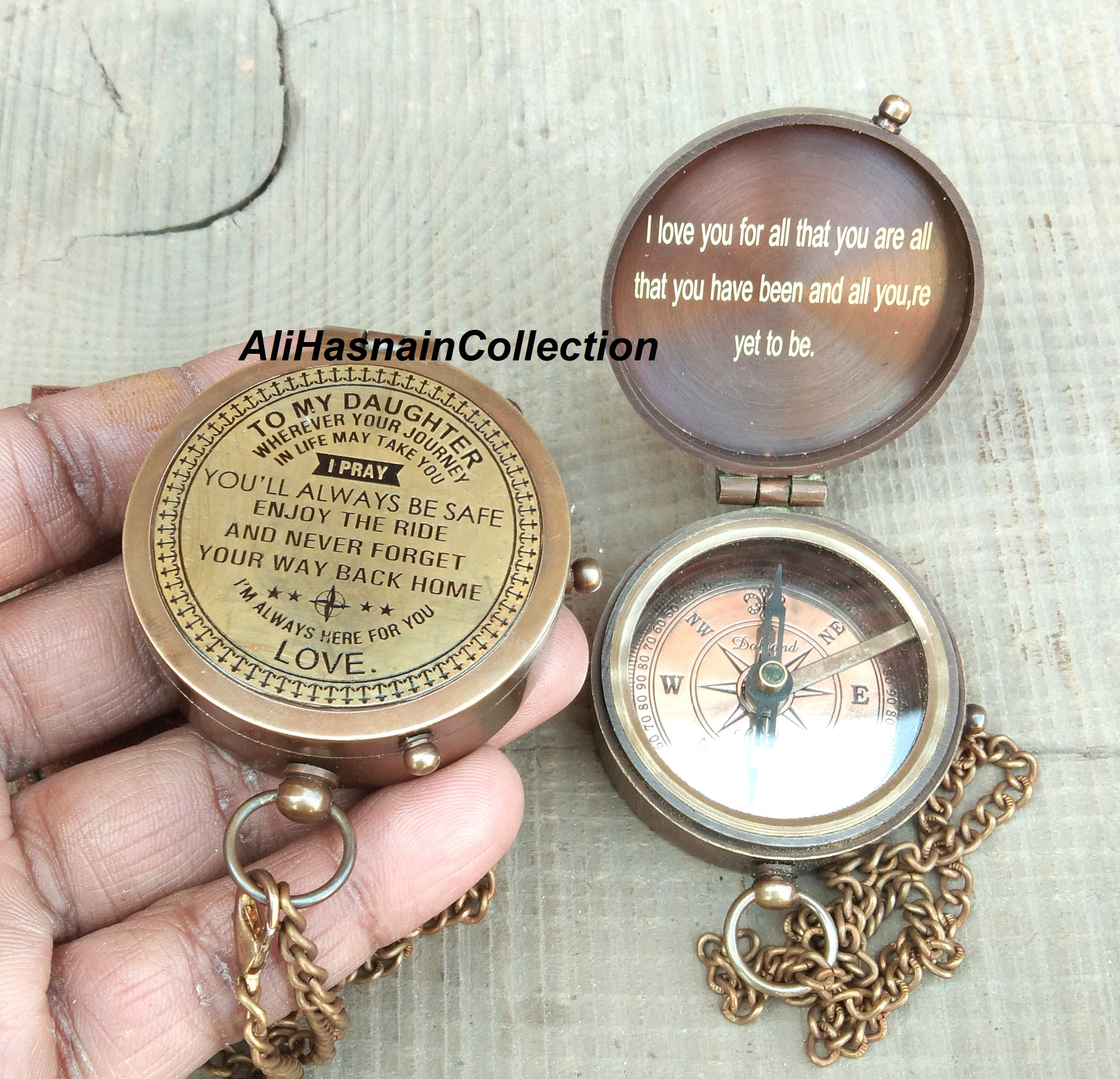 To my daughter Personalized Compass Mother Daughter | Etsy