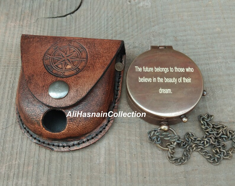 Custom Personalized Compass, Engraved Brass Compass, Anniversary Gift ...