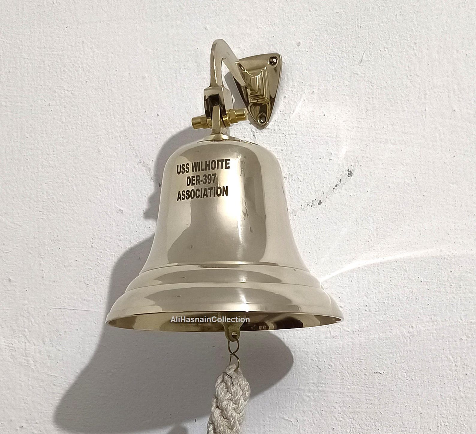 Personalized Brass Bell, Engraved School Wall Hanging Bell Indoor ...