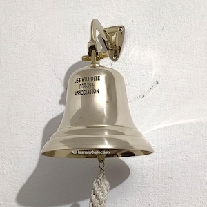 Personalized Brass Bell, Engraved School Wall Hanging Bell Indoor ...