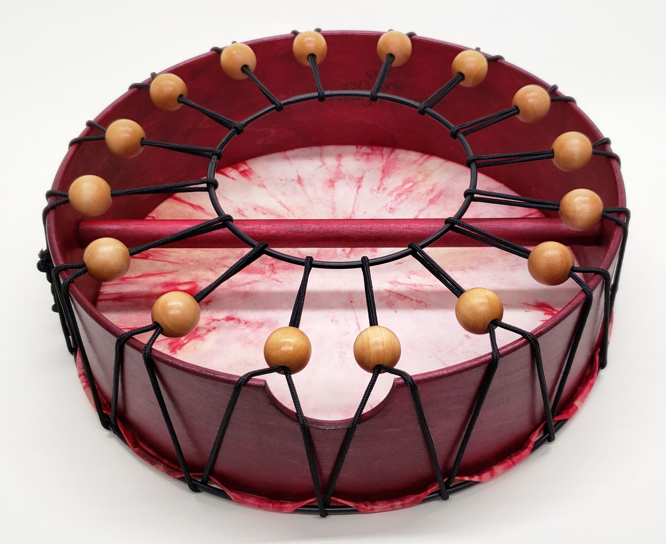 14" Frame Drum - Red Center Dye Head - Instant Slide Tuning - Etsy