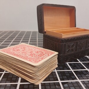 Vintage Double Deck Playing Cards Box With Vintage Playing Cards - Etsy