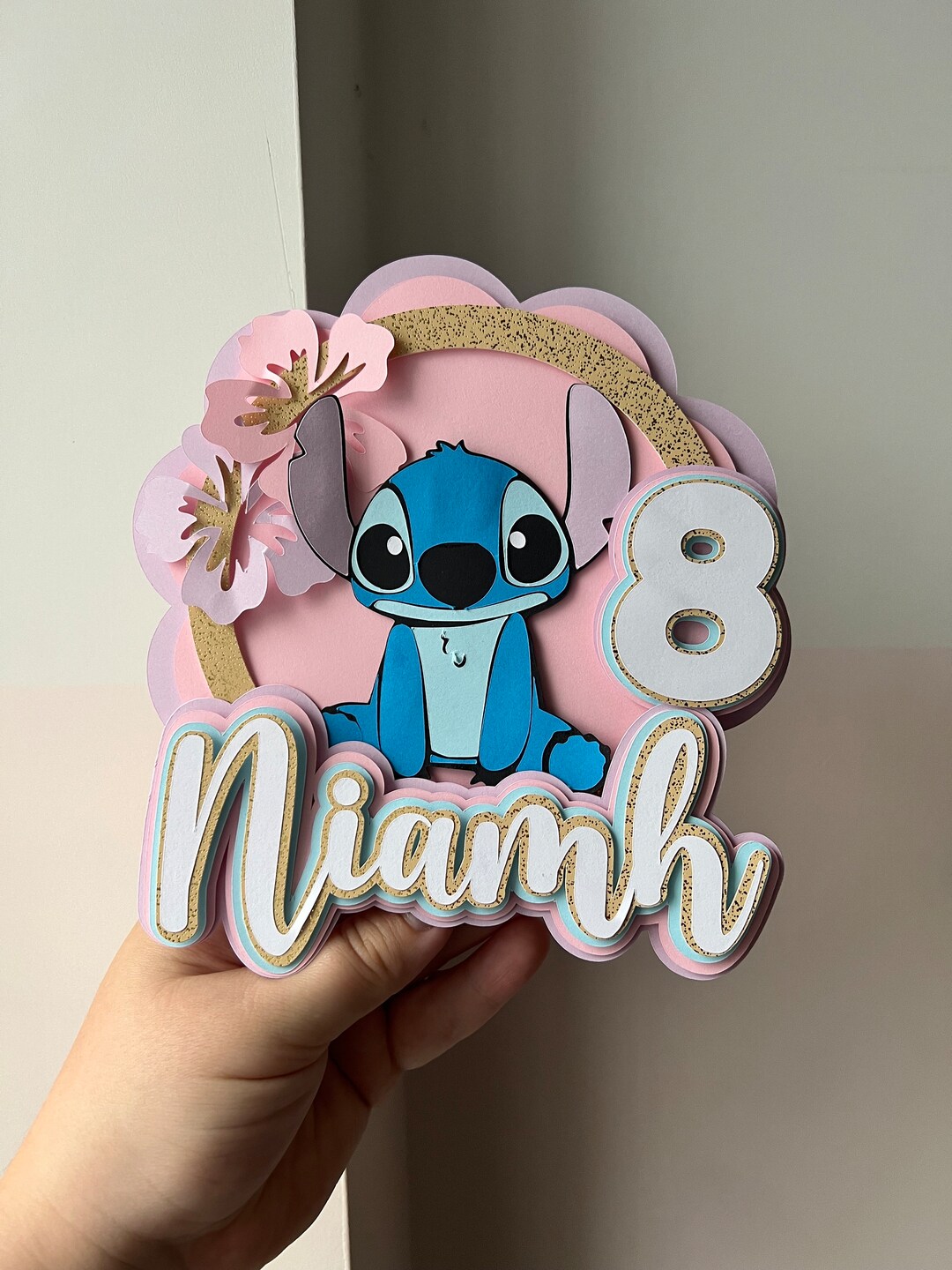 Stitch Cake Topper Personalise Any Age and Name Personalised - Etsy