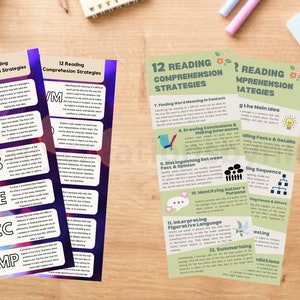 PRINTABLE Reading Comprehension Strategies Bookmark TWO Different ...