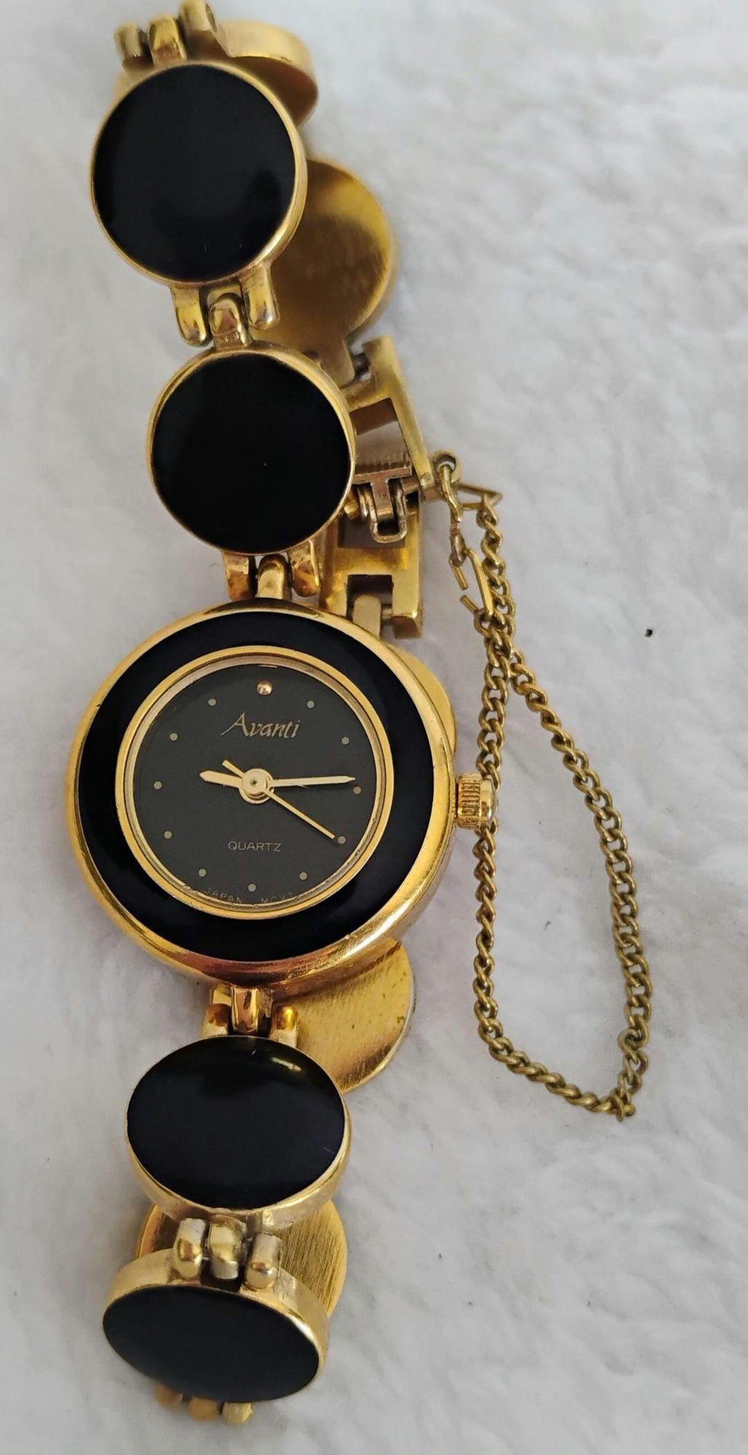 Avanti Watch Women's Black & Gold Tone 6.5 Inch - Etsy