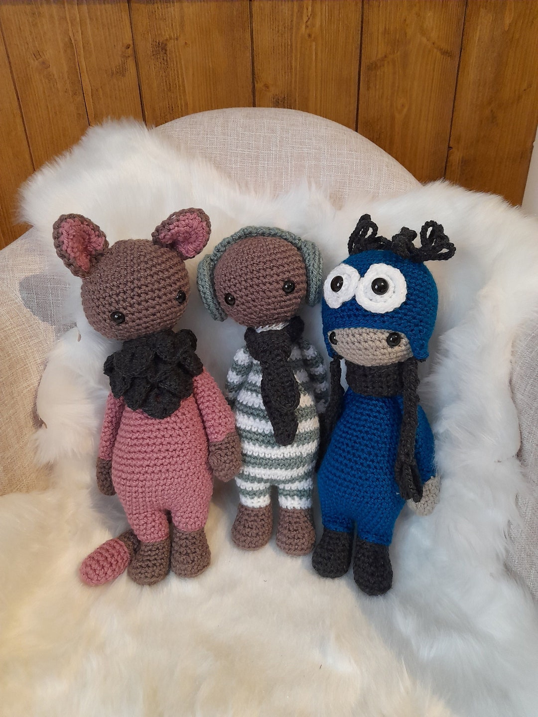 Crochet Doll Comforter: Maya, Lucas and Will - Etsy
