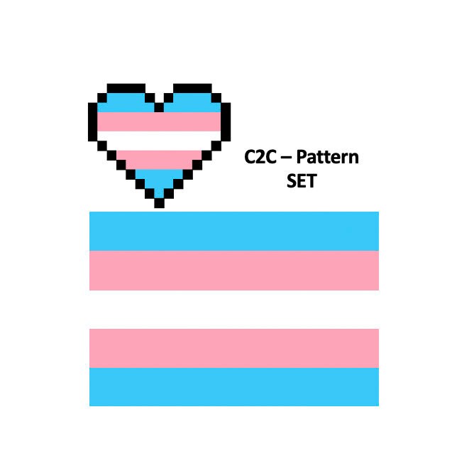 C2C Pattern Transgender Flag for Crochet / Knitting / - Etsy