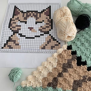 C2C Pattern "cats Blanket" - for Crochet / Knitting / Cross-stitch - Etsy