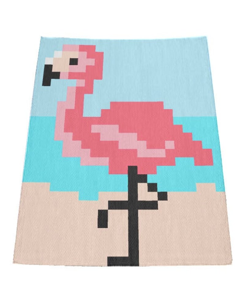 C2C Pattern Graph flamingo for Crochet / Knitting / Cross-stitch - Etsy